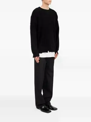 MAISON MARGIELA Distressed Knit Crew Neck Sweater