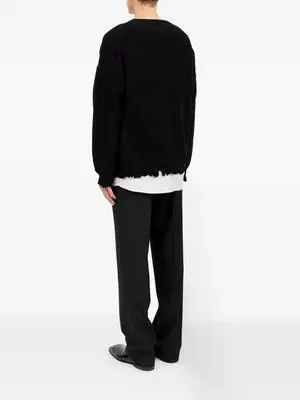 MAISON MARGIELA Distressed Knit Crew Neck Sweater