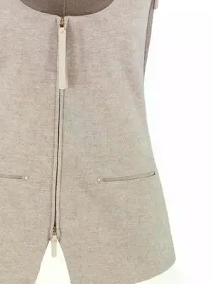Giorgio Armani Zip-up Waistcoat - Neutrals