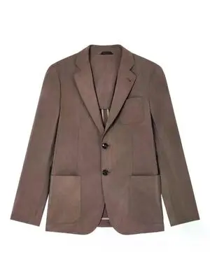 Giorgio Armani Single-breasted Patch-pocket Blazer - Brown