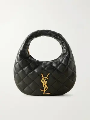 Saint Laurent Icarino Matelassé Leather Tote - Black