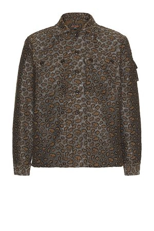 BEAMS Mil Camo Jacquard Shirt Jacket