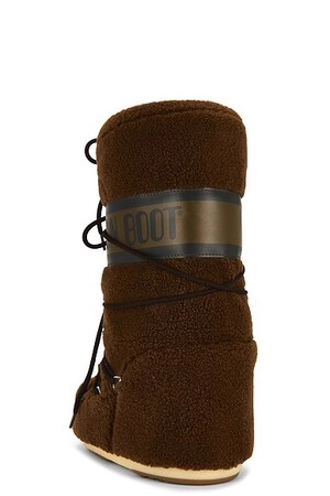 Moon Boot Icon Fleece Lace-up Boots - Brown
