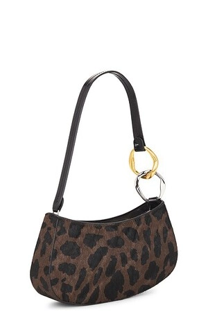 Staud Ollie Print Calf Hair Shoulder Bag - Leopard