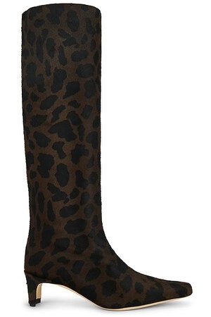 Staud Wally Print Calf Hair Boots - Leopard