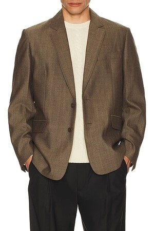 PERCIVAL Grounds Tailored Blazer - Oak