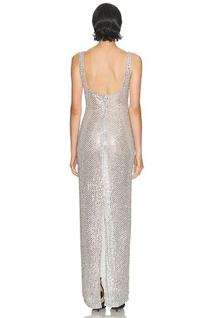 Retrofete Xiomara Embellished Maxi Dress - Grey