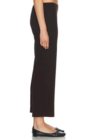 Donni. The Baby Rib Scallop Pant - Espresso
