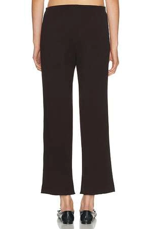 Donni. The Baby Rib Scallop Pant - Espresso