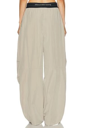 Alexander Wang Mid Rise Pleated Knee Pant - Stone