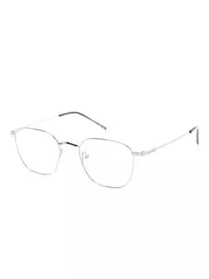 Saint Laurent Geometric Frame Glasses - Silver