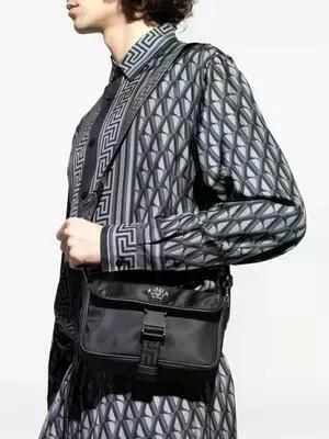 Versace La Medusa Buckled Messenger Bag