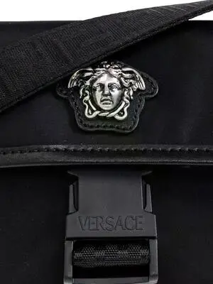 Versace La Medusa Buckled Messenger Bag
