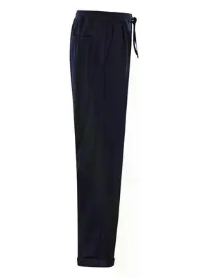Fedeli Harvard Straight-leg Trousers - Blue