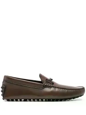 TOD'S Double T-bar Gommino Driving Shoes - Brown