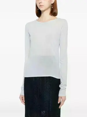 TO B. BY AGNÈS B. Sheer Long Sleeve Top - Blue
