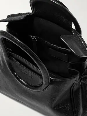 Staud Maude Mini Textured-leather Tote
