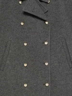 N°21 Caban Double-breasted Coat - Grey