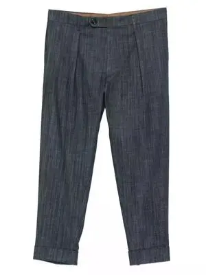 BERWICH Chiaia Pleated Trousers - Blue