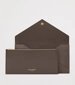 Saint Laurent Large Letter Wallet - Grey