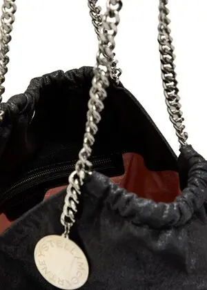 Stella McCartney Falabella Drawstring Faux Suede Tote - Black
