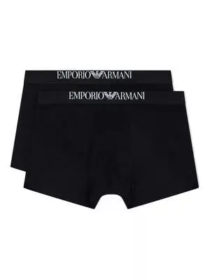 Emporio Armani Logo-waistband Boxers - Black