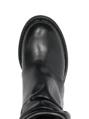 METISSE Ruched Leather Boots