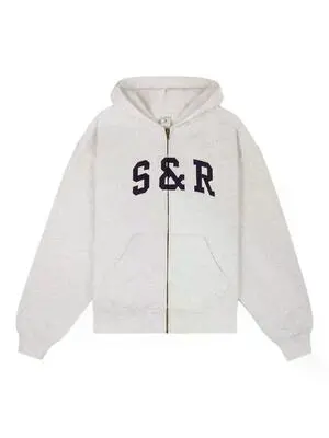 Sporty & Rich Zip Hoodie - Grey