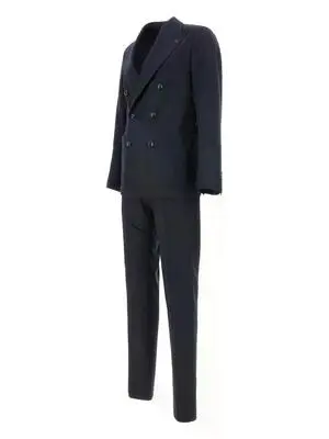 Tagliatore Peak-lapels Double-breasted Suit - Blue