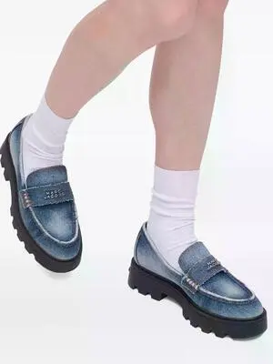 Marc Jacobs Faded Denim Frankie Loafers