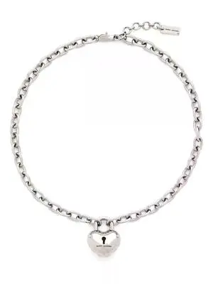 Marc Jacobs Heart Lock Pendant Necklace - Silver