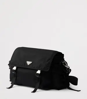 Prada Re-nylon And Leather Messenger Bag