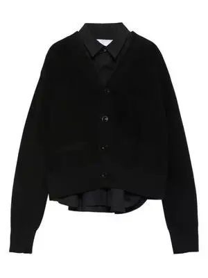 Sacai V-neck Button Pocket Knitwear
