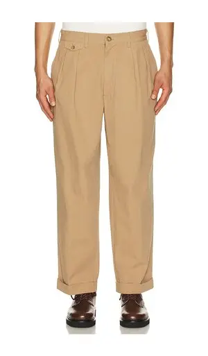 BEAMS 2 Pleats Trousers Twill In . Also - Brown