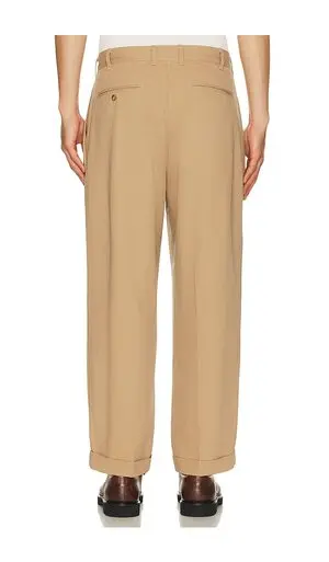 BEAMS 2 Pleats Trousers Twill In . Also - Brown