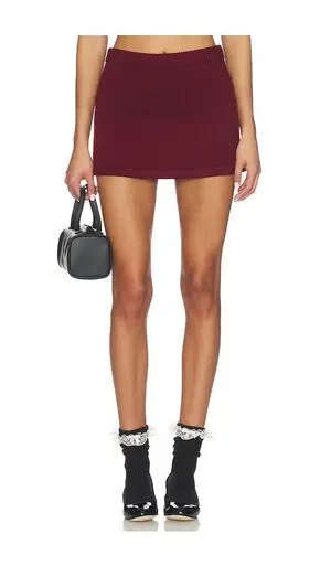 AMELIE TEJE Elle Knit Skirt - Red