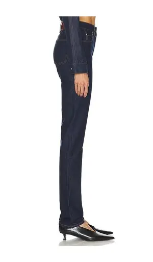GRLFRND Cigarette Jean In Denim