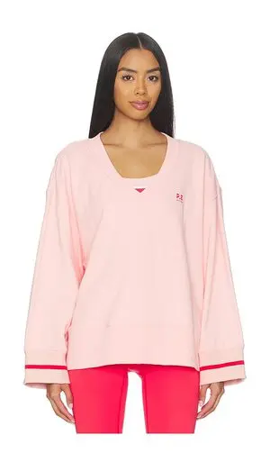 P.E Nation Courtside V Neck Sweater - Pink