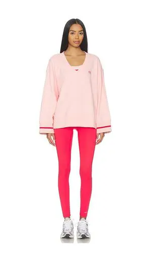 P.E Nation Courtside V Neck Sweater - Pink