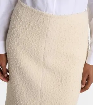 THE ROW Malva Wool Midi Skirt - White