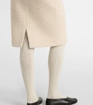 THE ROW Malva Wool Midi Skirt - White