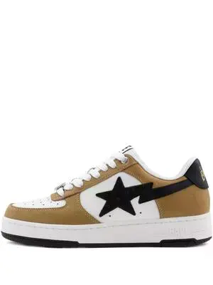A BATHING APE Sta #3 Leather Sneakers - Brown