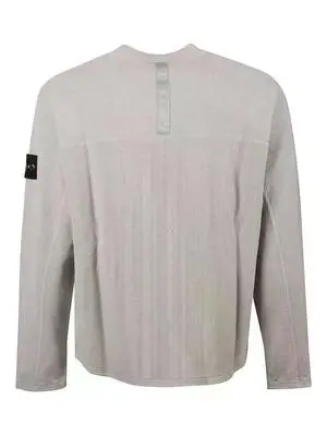 Stone Island Logo Patch Ribbed Knit Sweater
