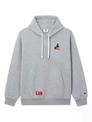 CHOCOOLATE X Russell Athletic Logo-embroidered Hoodie - Grey