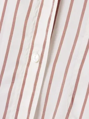 THE ROW Gavina Striped Silk Shirt - Neutrals