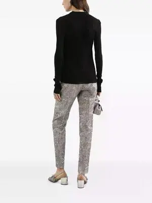 Dolce & Gabbana Tone Floral Jacquard Tailored Trousers