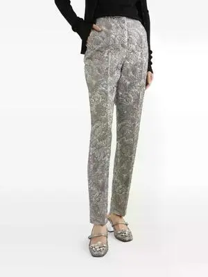 Dolce & Gabbana Tone Floral Jacquard Tailored Trousers
