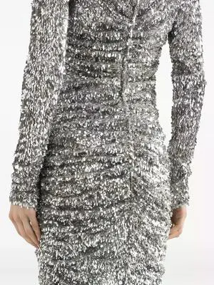 Dolce & Gabbana Draped Sequin Midi Dress