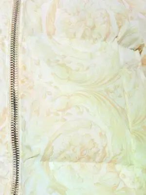 Versace Barocco Print Cropped Hooded Puffer Jacket