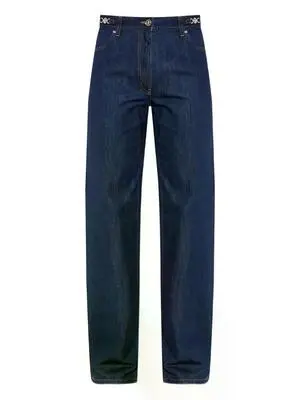 Versace Medusa Embellished Waistband Five-pocket Jeans